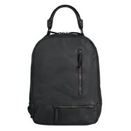 Cityrucksack Samantha Look, Damen, Gr. B/H/T: 27cm x 36cm x 13cm, onesize, grau, Leder, Rindsleder, Retro, Rucks&auml;cke Cityrucksack, echt Leder, Made in Italy