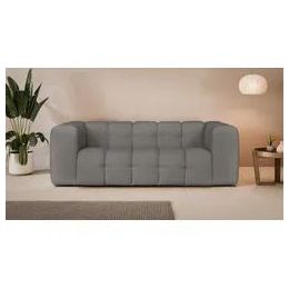 3-Sitzer "TALISHA Designersofa, moderne Steppung, Ma&szlig;e B/T/H: 229/110/75 cm", grau (taupe), B:229cm H:75cm T:110cm, 100% Polyester, LeGer Home by Lena Gercke, Sofas, aufwendig gepolstert, hoher Sitzkomfort