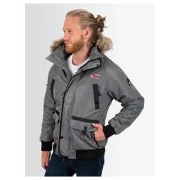 Winterjacke Arctic Seven "ASArthuro", Herren, Gr. L, grau, Obermaterial: 100% Polyester; Innenseite: 100% Polyester; Futter: 100% Polyester; Fellimitat: 100% Polyester, Jacken Winterjacke, mit abnehmbarer Kapuze und abnehmbarem Kunstfell