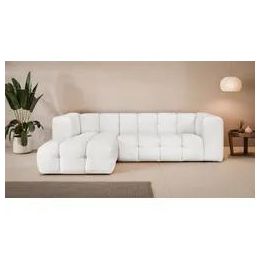 Ecksofa "TALISHA L-Form Designersofa, moderne Steppung, B/T/H: 276/178/75 cm", beige (creme), B:276cm H:75cm T:178cm, 100% Polyester, LeGer Home by Lena Gercke, Sofas, Ecksofa, aufwendig gepolstert, hoher Sitzkomfort