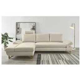 Schlafsofa Home Affaire "City/Giron", beige (creme), B:284cm H:104cm T:166cm, 100% PES;Atmungsaktives Gewebe;Easy Clean ;Gramatur 340g/ qm +/- 5%, Sofas, Schlafsofa, komfortable Bettfunktion (Liegefl&auml;che 245 x 138 cm), sowie Bettkasten