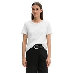 Marc O'Polo T-Shirt MARC O'POLO "aus Organic Cotton SIngle Jersey", Damen, Gr. XS, wei&szlig;, Obermaterial: 100% Baumwolle, unifarben, Basic, Basic, Rundhals, Shirts T-Shirt