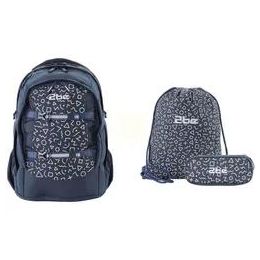 Schulrucksack 2be "Navy Blue", Kinder, Gr. B/H/T: 22,5cm, blau, Kunstfaser, Rucks&auml;cke Schulrucksack, mit Turnbeutel und Federm&auml;ppchen