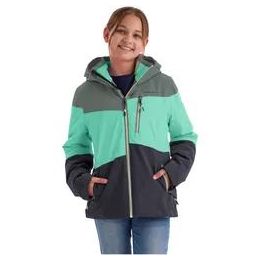 Outdoorjacke Killtec "KOW 170 GRLS JCKT", Kinder, Gr. 176, gr&uuml;n (mint), Obermaterial: 100% Polyester;Futter: 100% Polyester;F&uuml;llung: 100% Polyester, Jacken Outdoorjacke, Funktionsjacke mit Kapuze und Schneefang, wasserdicht