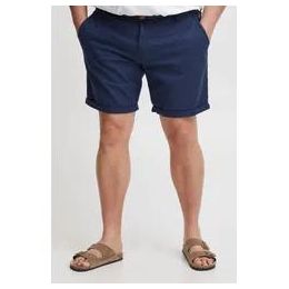 Shorts Blend "BHLias Big & Tall", Herren, Gr. 5XL, US-Gr&ouml;&szlig;en, navy, 55% Leinen, 45% Baumwolle, unifarben, regular fit kurz, Hosen Shorts, Chino Shorts aus Leinenmix in gro&szlig;en Gr&ouml;&szlig;en