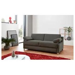 Schlafsofa Bali "Viola, Dauerschl&auml;fer mit Seitenkissen", grau, B:181cm, 100% Polyester, Sofas, Schlafsofa, in 140er und 160er Breite, 3 Varianten, auch mit Ergoflex-Lattenrost