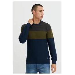 Strickpullover Blend "BHNapinoa", Herren, Gr. XXL, military olive, Feinstrick, 100% Baumwolle, gestreift, regular fit normal, Rundhals, eingesetzt, Pullover Strickpullover, Stilvoller Feinstrick-Pullover mit Rundhalsausschnitt