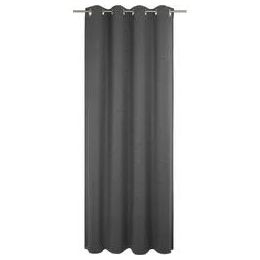 Vorhang WIRTH "Trondheim B", grau, B:132cm H:345cm, Chenille, Polyacryl, Gardinen