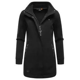 Sweatjacke Ragwear "Letrice Bonded", Damen, Gr. S (36), schwarz, Sweatware, Obermaterial:100% Polyester, tailliert Po-bedeckend, hoch geschlossener Ausschnitt, &Auml;rmel ohne &Auml;rmelschlitz normaler Saum, Sweatjacken Sweatjacke, Elegante Zip-Jacke mit hohem Kragen in Feinstrickoptik, Topseller