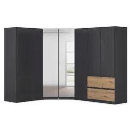 Schrank-Set Rauch "Kleiderschrank Schrank Garderobe W&auml;scheschrank COSTA Gr&ouml;&szlig;e 208x253 cm", grau (graumetallic, eiche artisan, eingriffe graumetallic), H:197cm T:253cm, Holzwerkstoff, Kastenm&ouml;bel-Sets, viel Platz, grifflose Front und Push-to-Open Funktion MADE IN GERMANY