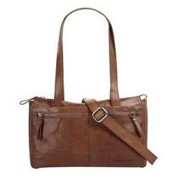 SPIKES & SPARROW Henkeltasche SPIKES & SPARROW, Damen, Gr. B/H/T: 30cm x 17cm x 11cm onesize, braun (cognac), Leder, leicht gl&auml;nzend, unifarben, Taschen, echt Leder