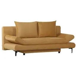 Schlafsofa GUTMANN FACTORY, gelb, B:191cm H:76cm T:86cm, 100% Polyester, Sofas, Schlafsofa
