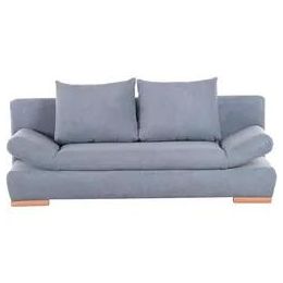 Schlafsofa GUTMANN FACTORY, blau (hellblau), B:200cm H:75cm T:92cm, 100% Polyester, Sofas, Schlafsofa