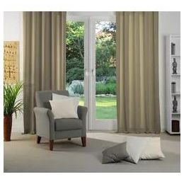 Vorhang WIRTH "Dim out", grau (taupe), B:142cm H:375cm, Polyester, Gardinen, nach Ma&szlig;