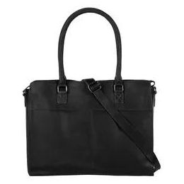 Shopper CLUTY, Damen, Gr. B/H/T: 36cm x 28cm x 13cm onesize, schwarz, Leder, Taschen Shopper, echt Leder
