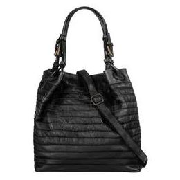 Shopper Samantha Look, Damen, Gr. B/H/T: 38cm x 30cm x 13cm onesize, schwarz, Leder, Taschen Shopper, echt Leder, Made in Italy