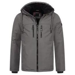 Winterjacke Alessandro Salvarini "ASMori", Herren, Gr. S, grau (dunkelgrau), Obermaterial: 100% Polyester; Innenseite: 100% Polyester, Jacken Winterjacke, mit warmem Teddyfell