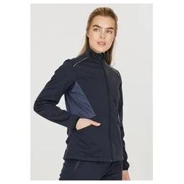 Softshelljacke Endurance "Loralei", Damen, Gr. 36, blau (dunkelblau), 100% Polyester, mehrfarbig, normal, hoch geschlossener Ausschnitt, Jacken Softshelljacke, mit Reflektoren
