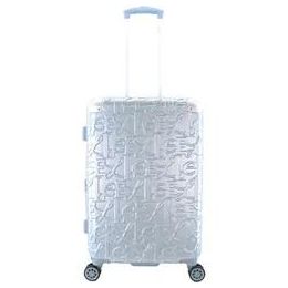 Koffer ELLE "Alors", Gr. B/H/T: 42,5cm x 60cm x 27,5cm, silber (silberfarben), Koffer, ABS