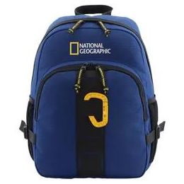 Cityrucksack National Geographic "EXPLORER III", Damen, Gr. B/H/T: 31cm, blau, Kunstfaser, Rucks&auml;cke Cityrucksack, aus recycelten PET-Flaschen