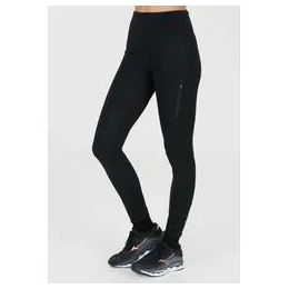 Trainingstights Endurance "Elinor", Damen, Gr. 40, EURO-Gr&ouml;&szlig;en, schwarz, 85% Nylon, 15% Elasthan, unifarben, Hosen, mit wasserabweisender und windblockierender Eigenschaft