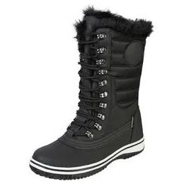 Stiefel MOLS "Drenu", Damen, Gr. 41, schwarz, Kunstfaser, Polyurethane, Schuhe Snowboots Winterstiefel, mit wasserdichter Funktions-Membran
