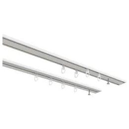 Vorhangschiene Indeko "Wendeschiene", wei&szlig;, L:180cm, Aluminium, Gardinenstangen, Innenlaufschiene 1- bis 4-l&auml;ufig, Wunschma&szlig;l&auml;nge