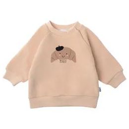 Sweatshirt Liliput "Croissant", M&auml;dchen, Gr. 86/92, beige, 80% Baumwolle, 20% Polyester, bedruckt, normal, Rundhals, Sweatshirts Sweatshirt, mit Rundhalsausschnitt