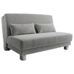 Schlafsofa Home Affaire "Gina", grau, B:140cm H:86cm T:195cm, Sofas, Schlafsofa, mit einem Handgriff vom Sofa zum Bett