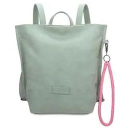 Cityrucksack Fritzi aus Preussen "Fritzi33N", Damen, Gr. B/H/T: 10cm, gr&uuml;n (mint), Polyurethane, Rucks&auml;cke Cityrucksack, mit abnehmbarer Schl&uuml;sselschlange