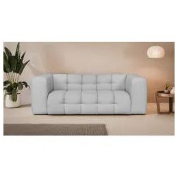 3-Sitzer "TALISHA Designersofa, moderne Steppung, Ma&szlig;e B/T/H: 229/110/75 cm", grau (hellgrau), B:229cm H:75cm T:110cm, 100% Polyester, LeGer Home by Lena Gercke, Sofas, aufwendig gepolstert, hoher Sitzkomfort