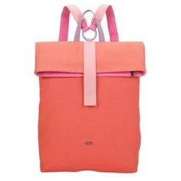 Cityrucksack Fritzi aus Preussen "Izzy03", Damen, Gr. B/H/T: 18cm, orange, Baumwolle, Kunstfaser, Rucks&auml;cke Cityrucksack, mit stufenlosvertellbaren Tr&auml;gern