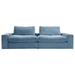 Big-Sofa Alina "Sandy", blau (azurblau gct 46), B:296cm T:123cm, Cord GCT (92% Polyester, 8% Nylon), Sofas, Big-Sofa, 296 cm breit und 123 cm tief, in modernem Cordstoff