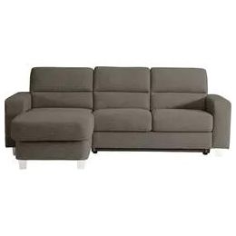 Ecksofa Alina "Ilana", braun (braun tta 14), B:281cm H:90cm T:167cm, Struktur TTA (100% Polyester), Sofas, Ecksofa, wahlweise mit Bettfunktion und Stauraum