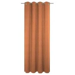 Vorhang WIRTH "Trondheim B", orange (terra), B:132cm H:325cm, Chenille, Polyacryl, Gardinen