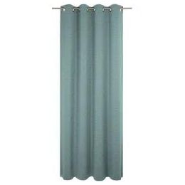 Vorhang WIRTH "Trondheim B", blau (hellblau), B:132cm H:355cm, Chenille, Polyacryl, Gardinen