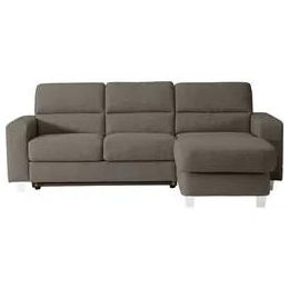 Ecksofa Alina "Ilana", braun (braun tta 14), B:281cm H:90cm T:167cm, Struktur TTA (100% Polyester), Sofas, Ecksofa, wahlweise mit Bettfunktion und Stauraum
