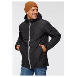 Funktionsjacke Polarino, Herren, Gr. 56, schwarz, Web, Obermaterial: 100% Polyester. Futter: 100% Polyester. Wattierung: 100% Polyester, unifarben, mit Klettverschluss, Jacken Funktionsjacke, wasserdicht, atmungsaktiv und winddicht