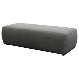 Hocker DOMO collection "Brandon", grau, B:150cm H:40cm T:60cm, 100% Polyester, Hocker, Polsterhocker, gro&szlig;e Ausf&uuml;hrung passend zu "Brandon", auch in Cord