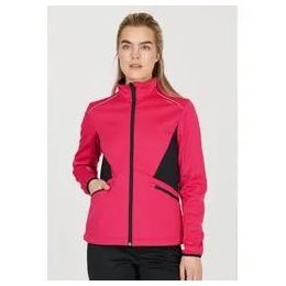 Softshelljacke Endurance "Loralei", Damen, Gr. 36, pink, 100% Polyester, mehrfarbig, normal, hoch geschlossener Ausschnitt, Jacken Softshelljacke, mit Reflektoren