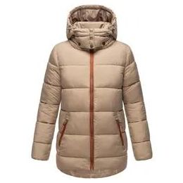 Winterjacke Navahoo "Wattew&ouml;lkchen", Damen, Gr. S (36), grau (taupe), Obermaterial: 100% Polyester. Futter: 100% Polyester. &Auml;rmelfutter: 100% Polyester. Wattierung: 100% Polyester, Basic, gerade Po-bedeckend, verstellbar elastischer Bund mit Rei&szlig;verschluss, Jacken Winterjacke, Modische Damen Steppjacke mit kontrastfarbenen Details