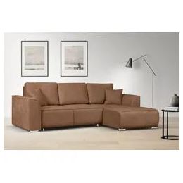 Ecksofa OTTO HOME "BEATRICE optionale Schlafsofa mit Bettkasten, B/T/H: 265/170/86 cm", gelb (curry), B:265cm H:86cm T:170cm, 100% Polyester, Sofas, Ecksofa, L-Form, wahlweise auch mit Bettfunktion und Bettkasten