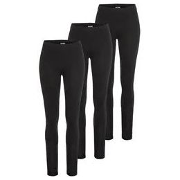 Leggings Flashlights, Damen, Gr. 42, N-Gr, schwarz, Jersey, Obermaterial: 95% Baumwolle, 5% Elasthan, unifarben, Basic, eng kn&ouml;chellang, Hosen Leggings, Basics