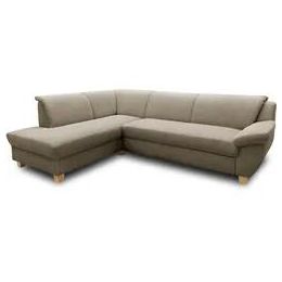 Ecksofa Home Affaire "Yesterday zeitlos und elegant, bequeme Armlehnen, L-Form", braun (schlamm), B:254cm H:80cm T:186cm, 100% Polyester;Primabelle-Microfaser (100% Polyester);Antikleder-Optik Melrose (100% Polyester), Sofas, Ecksofa, wahlweise mit Bettfunktion, auch in Cord