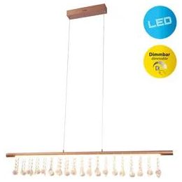 N&auml;ve N&Auml;VE LED Pendelleuchte "Nobilis", gold, 1, 1 Stk., Leuchten, H&auml;ngeleuchte, dimmbar, warmwei&szlig;, L: 100cm, gold, LED Pendelleuchte