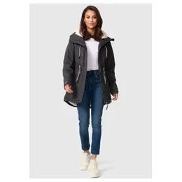 Winterjacke Navahoo "Ireliaa", Damen, Gr. M (38), grau (anthrazit), Obermaterial: 100% Baumwolle; Innenseite: 100% Polyester; Futter: 100% Polyester, Jacken Winterjacke, mit warmen Teddyfell