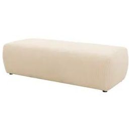 Hocker DOMO collection "Brandon", beige (creme), B:150cm H:40cm T:60cm, 100% Polyester, Hocker, Polsterhocker, gro&szlig;e Ausf&uuml;hrung passend zu "Brandon", auch in Cord