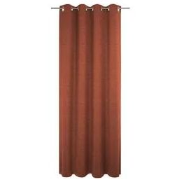 Vorhang WIRTH "Trondheim B", braun (rost), B:132cm H:345cm, Chenille, Polyacryl, Gardinen
