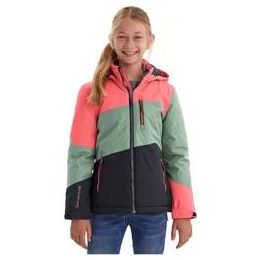 Outdoorjacke Killtec "Lynge GRLS JCKT B", Kinder, Gr. 140, gr&uuml;n (mint), Obermaterial: 100% Polyester;Futter: 100% Polyester;F&uuml;llung: 100% Polyester, Jacken Outdoorjacke, Wasserdichte Winterjacke mit Kapuze, Fleece, verstellbaren &Auml;rmeln