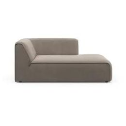 Ottomane OTTO HOME "Merid Chaiselongue, Ma&szlig;e B/T/H: 100/162/70 cm", grau (taupe), B:100cm H:70cm T:162cm, 100% Polyester, Sofas, Ottomane, als Modul oder separat verwendbar, f&uuml;r individuelle Zusammenstellung